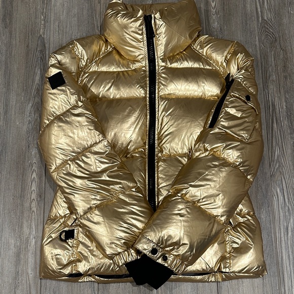 SAM. | Jackets & Coats | Sam Metallic Gold Puffer Jacket | Poshmark